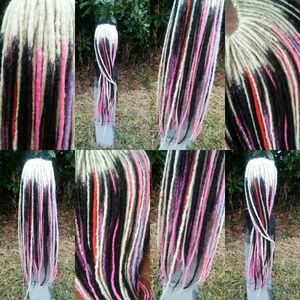 myhairandstuff | Accessories | Long Blonde Ombre Black Pink Loc ...